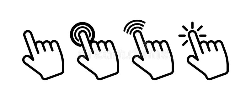 Click Here Mouse Icon Stock Illustrations – 7,829 Click Here Mouse Icon ...