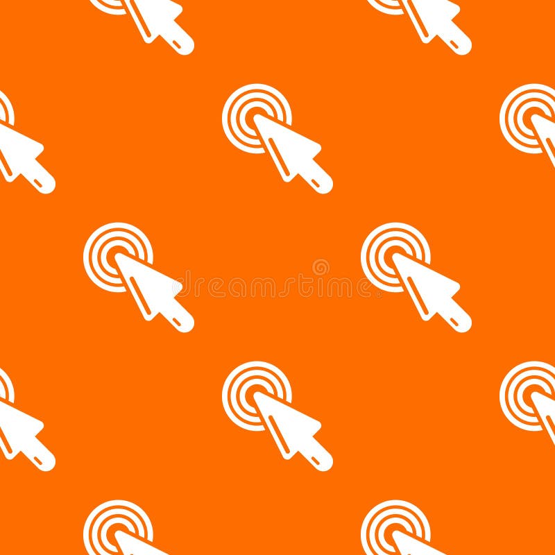 Cursor Mouse Pattern Vector Orange Stock Vector - Illustration of ...