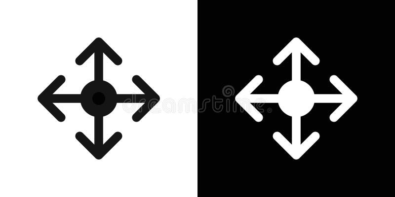 Cursor Move Icon Flat Fill Set Collection Stock Vector - Illustration of link, direction: 332377970