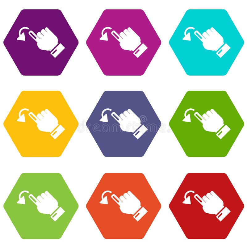 Cursor Movement Icons Set 9 Stock Illustration - Illustration of ...