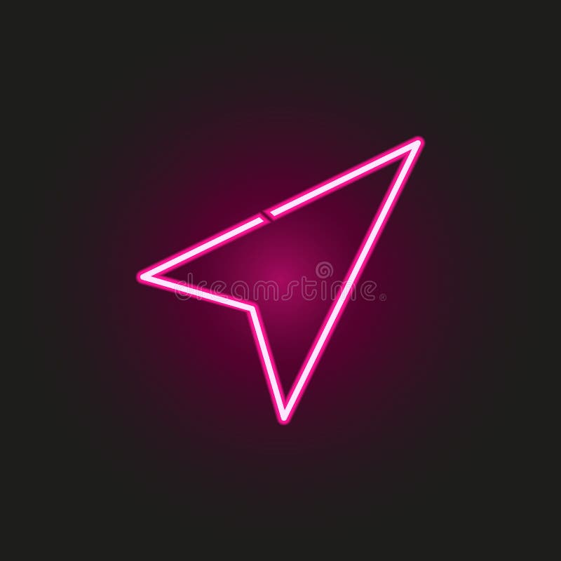 Cursor Neon Style Icon. Simple Thin Line, Outline Vector of Web Icons ...