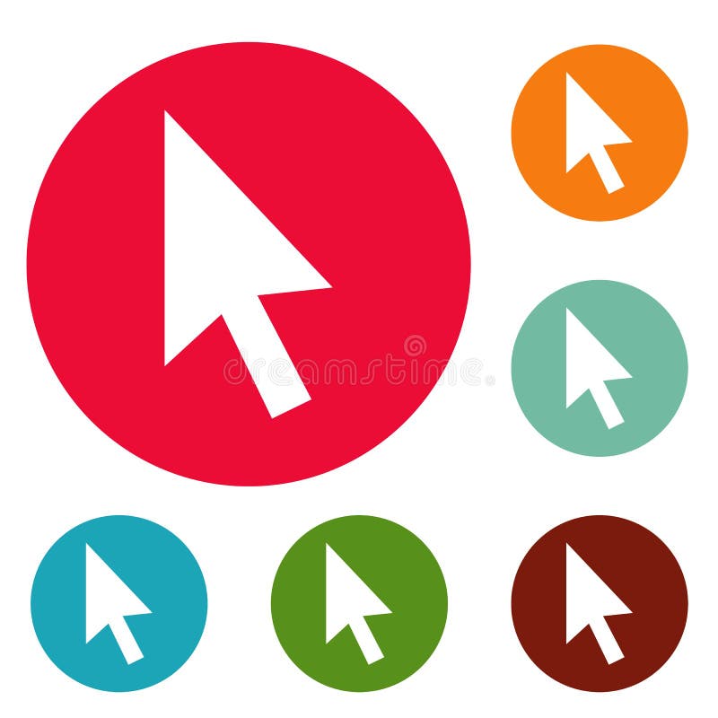 Cursor Normal Element Icons Circle Set Stock Illustration ...