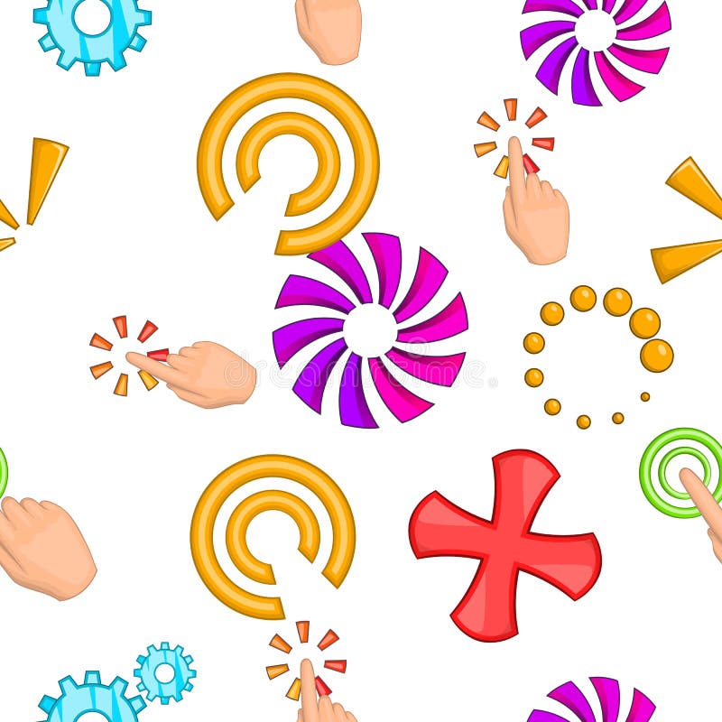 Textile Cursor Concept Background, Cartoon Style Stock Vector ...