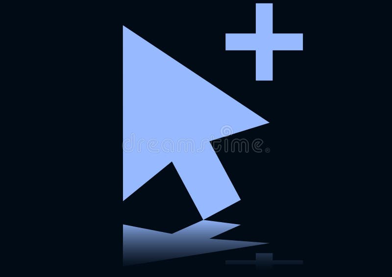 Cursor plus art tool stock vector. Illustration of icon - 120122750