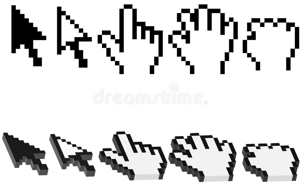 Cursor pointer collection stock vector. Illustration of direction ...