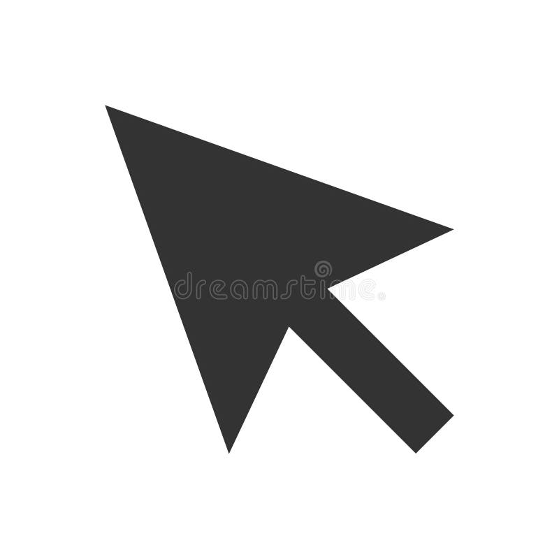 Cursor Pointer Icon. Computer Mouse Symbol. Black Arrow Vector Stock Vector - Illustration of ...