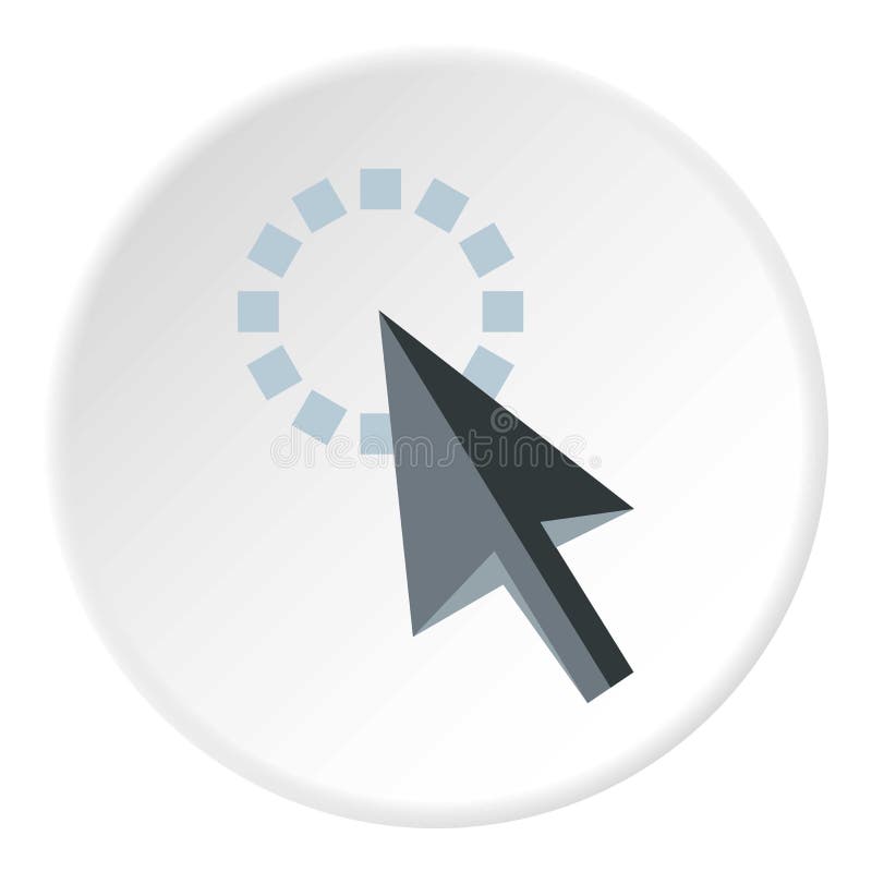 Cursor is Pointing Icon, Flat Style Stock Vector - Illustration of ...