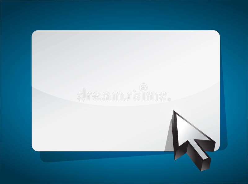 Cursor Pointing To a Blank Board Stock Illustration - Illustration of ...