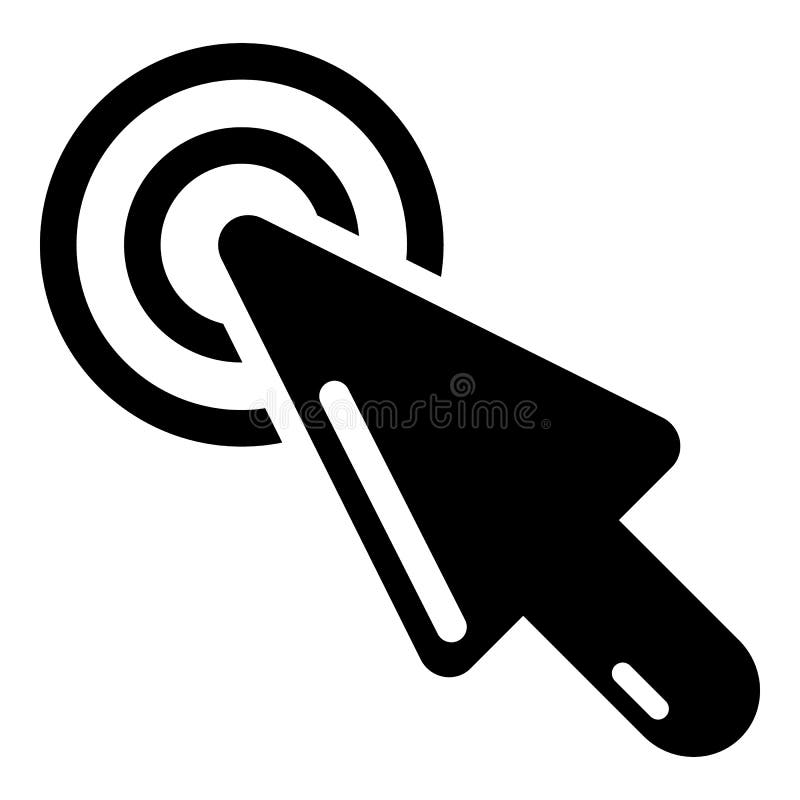Cursor Que Hace Clic El Icono, Estilo Negro Simple Ilustración del ...