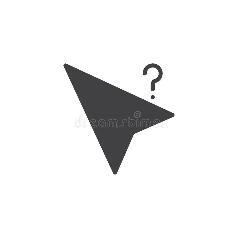 Cursor Question Mark Vector Icon Stock Vector - Illustration of mark ...