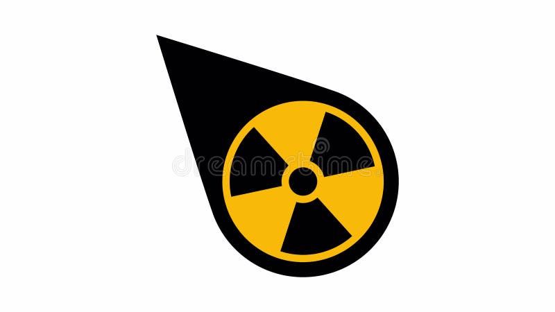 Cursor Radiation Sign. Alpha Channel Stock Footage - Video of nuclear ...