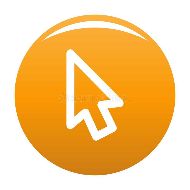 Cursor Retro Element Icon Orange Stock Illustration - Illustration of ...