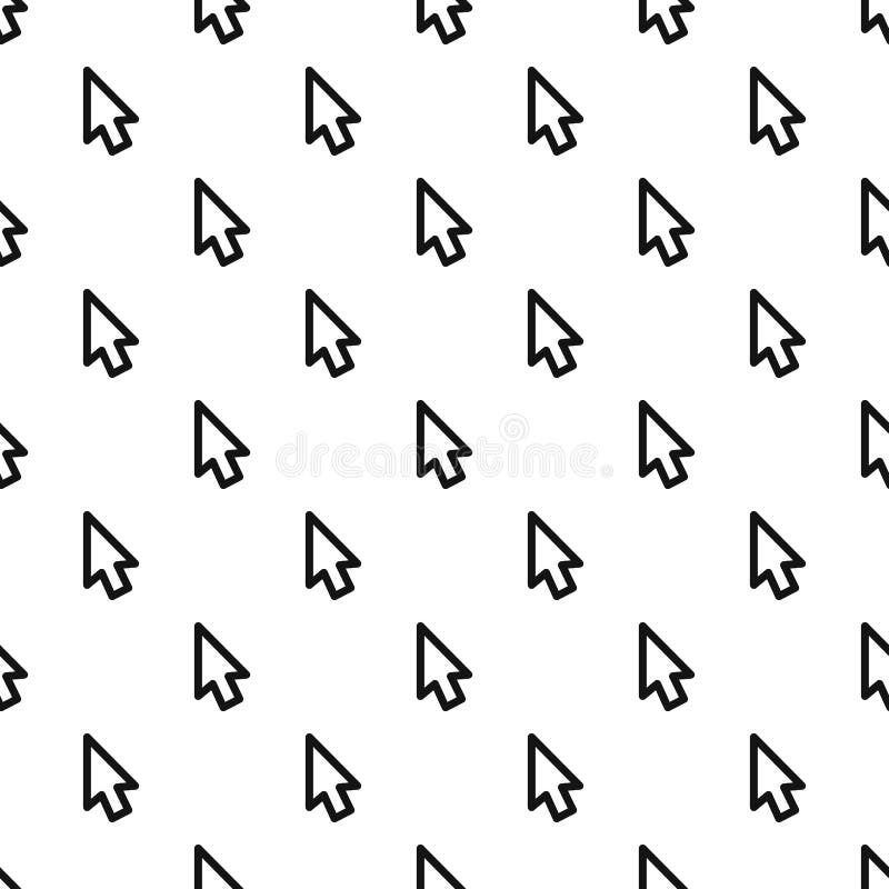 Cursor Retro Element Pattern Seamless Vector Stock Vector ...