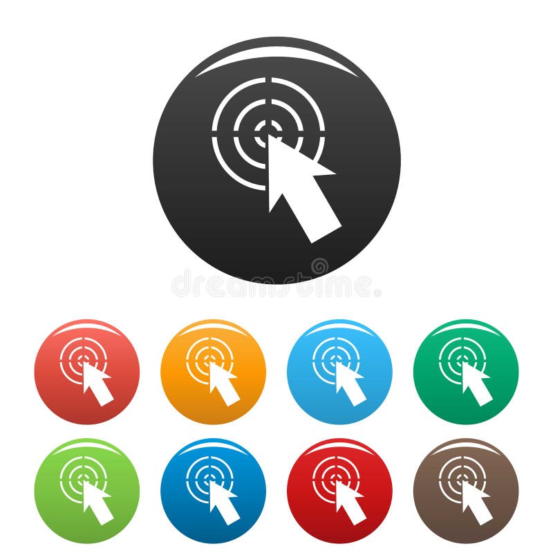 Cursor Shape Icons Set Color Vector Stock Vector - Illustration of ...