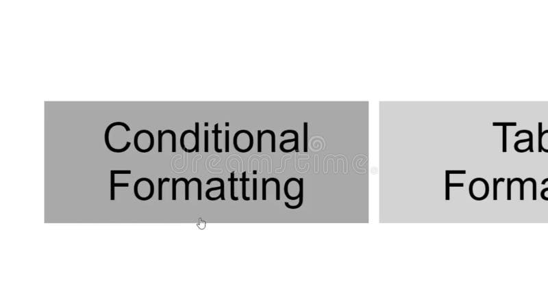 Cursor Slides Over And Clicks Conditional Formatting To Highlight Data Spreadsheet Mouse 7321