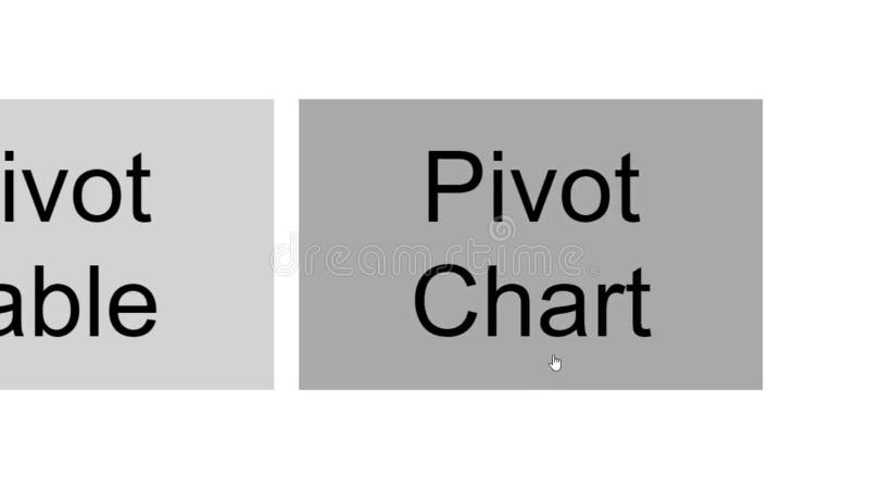 Cursor Slides Over and Clicks Pivot Chart To Organize Spreadsheet. Mouse Pointer on Device ...