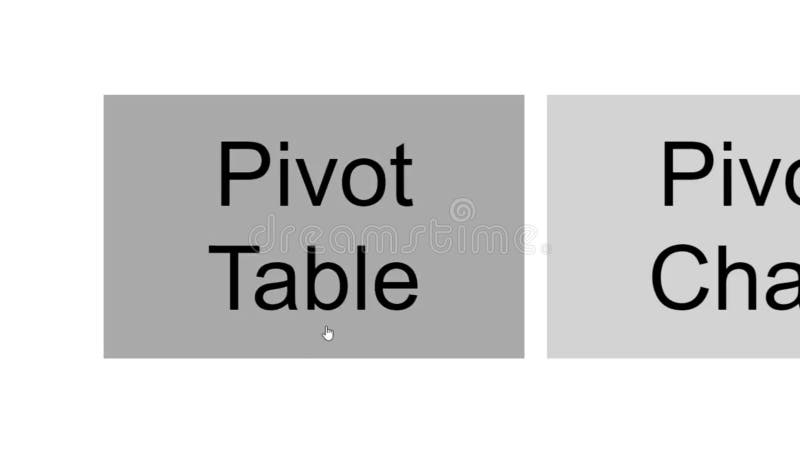 Cursor Slides Over and Clicks Pivot Table To Organize Spreadsheet. Mouse Pointer on Device ...