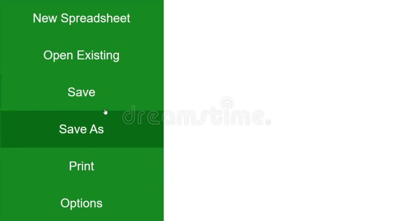 Cursor Slides Over and Clicks Save Spreadsheet. Mouse Pointer on Device Computer Monitor Screen ...