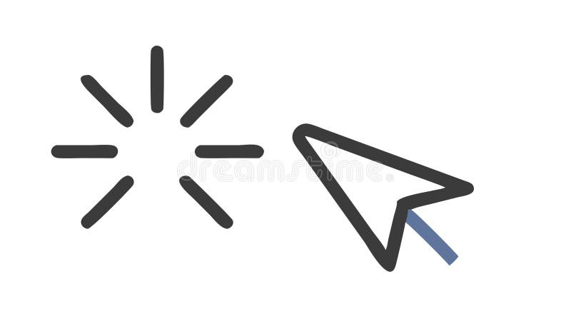 Cursor with Sparkle Effect Vector Illustration Pointer, Vector Design Generative AI Stock Vector ...