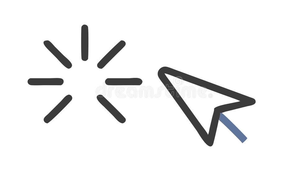 Cursor with Sparkle Effect Vector Illustration Pointer, Vector Design ...