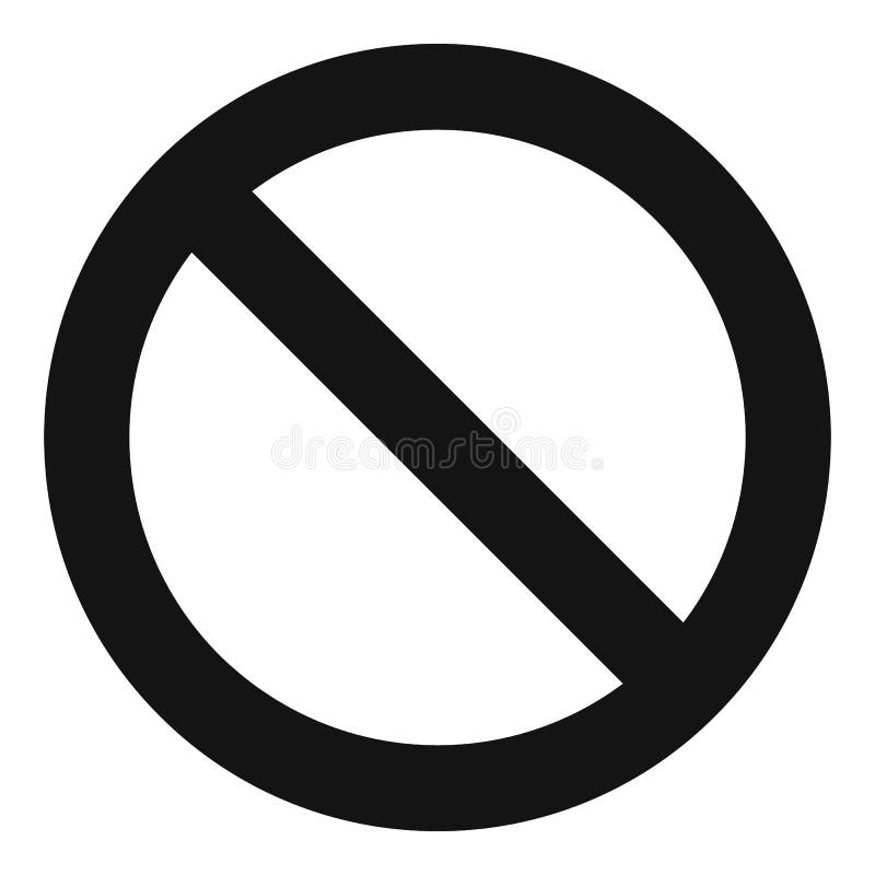 Cursor Stop Element Icon, Simple Black Style Stock Illustration ...