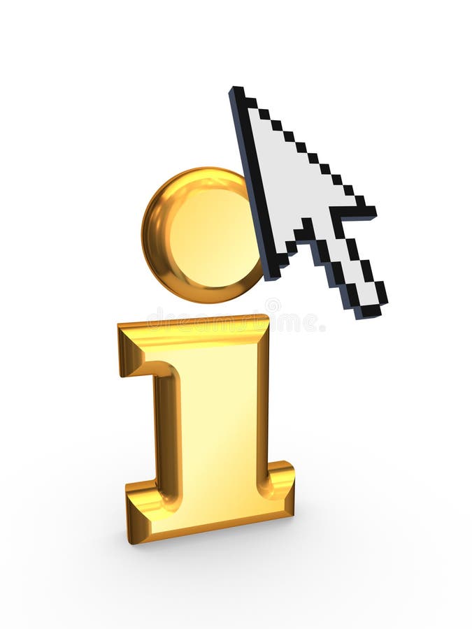 Cursor and symbol of Info. stock illustration. Illustration of document ...