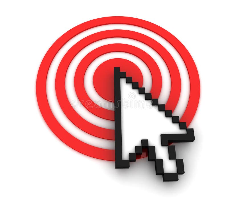 Cursor on target stock illustration. Illustration of click - 12642225
