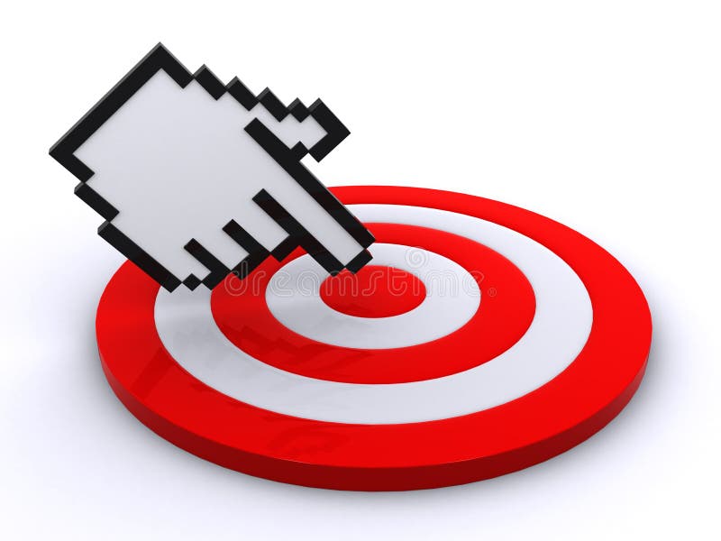 Cursor on target stock illustration. Illustration of click - 19158658