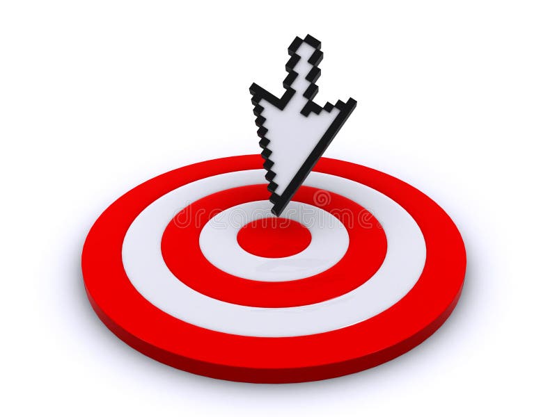 Cursor on target stock illustration. Illustration of render - 37495506