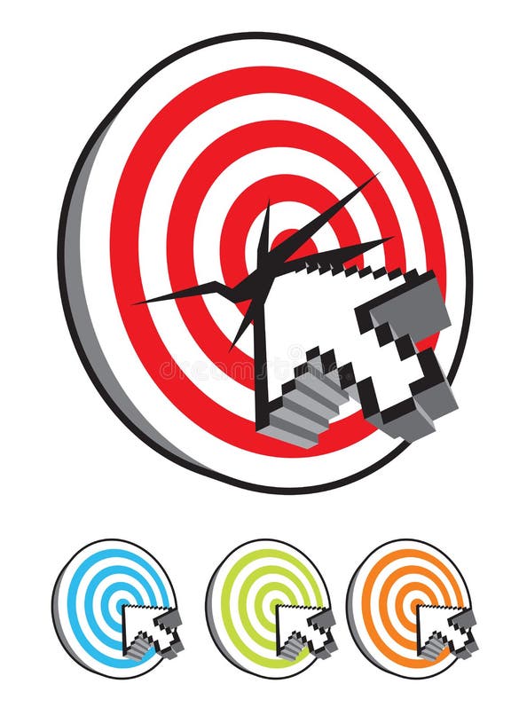 Cursor on target stock vector. Illustration of metaphor - 6669454