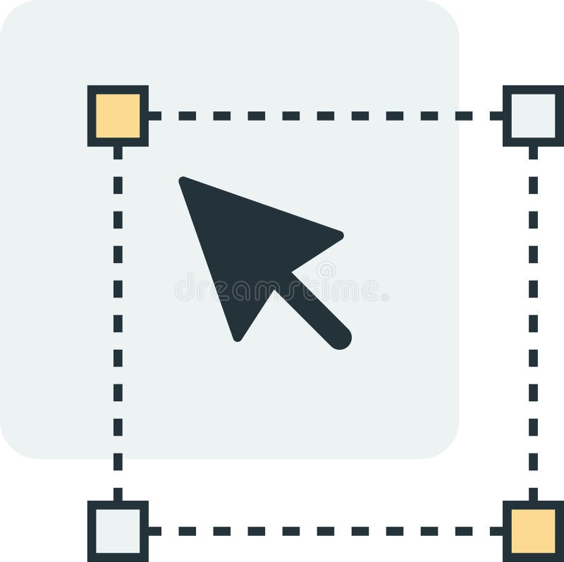 Cursor and Text Boxes Illustration in Minimal Style Stock Vector ...