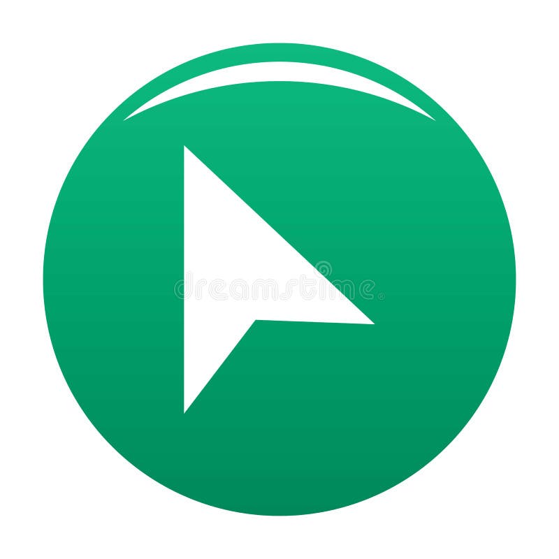 Cursor Trendy Element Icon Vector Green Stock Vector - Illustration of ...