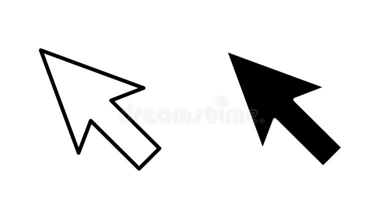 Cursor vecor icon set stock vector. Illustration of mouse - 340578432