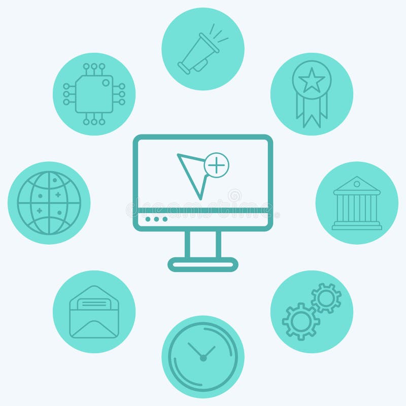 Cursor Vector Icon Sign Symbol Stock Illustration - Illustration of ...