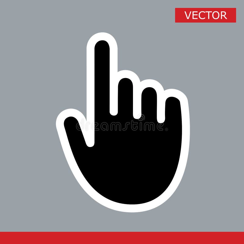 Cursor Vector Illustrationwith Rounded Corners Pointer Icon. Stock ...