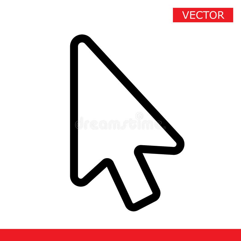 Modern Cursor Arrow Pointer Icon Sign Vector Illustration Stock Vector ...