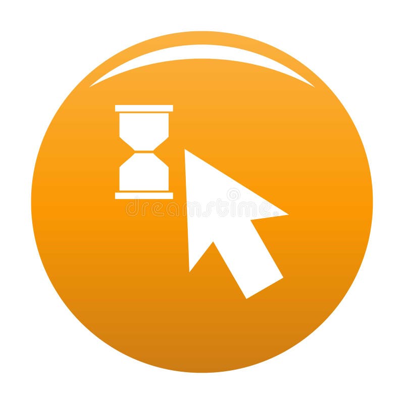 Cursor wait icon orange stock illustration. Illustration of hand ...