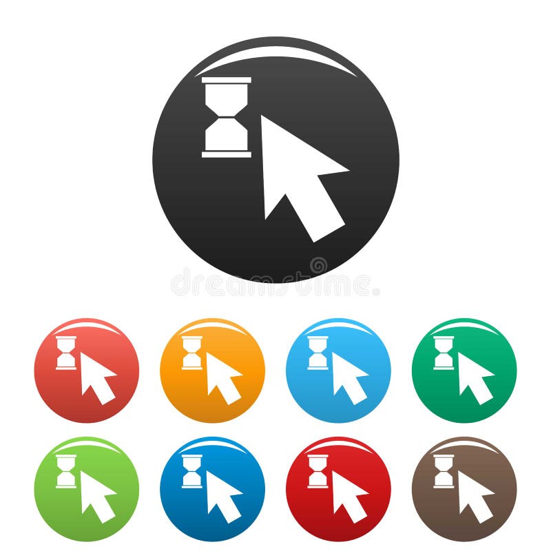 Cursor Wait Icon Vector Green Stock Vector - Illustration of object ... Cursor Wait Icon Vector Green Stock Vector - Illustration of object ...