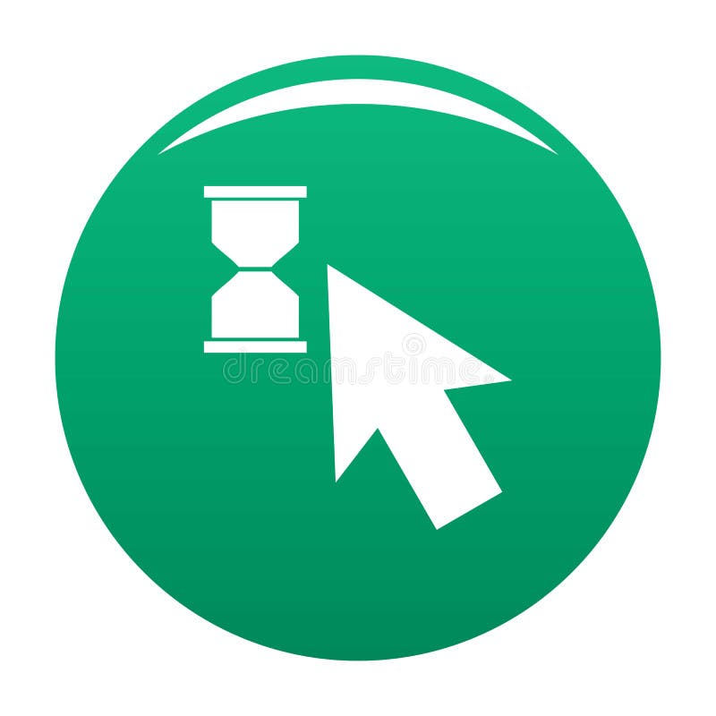 Cursor Wait Icon Vector Green Stock Vector - Illustration of pointer ... Cursor Wait Icon Vector Green Stock Vector - Illustration of pointer ...
