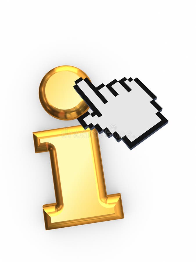 Cursor Y Símbolo De La Información. Stock de ilustración - Ilustración ...