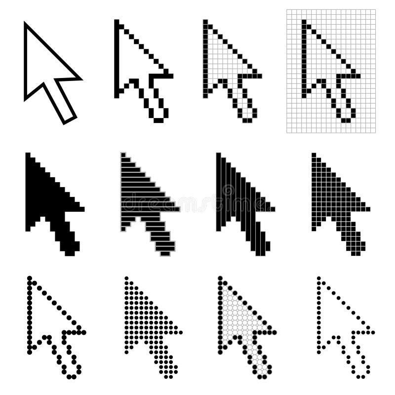 Cursores De La Flecha Del Ratón Ilustración del Vector - Ilustración de ...