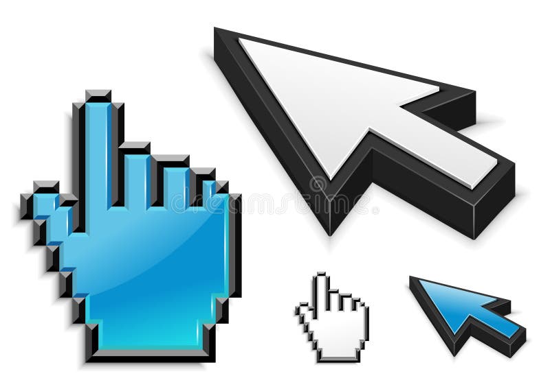 Cursors stock vector. Illustration of internet, human - 20450398