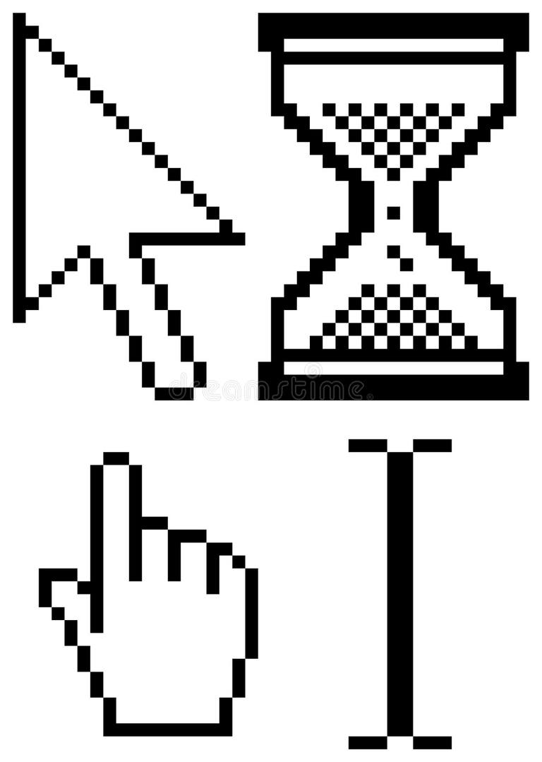 Pixelated Mouse Cursors Stock Illustrations – 143 Pixelated Mouse ...