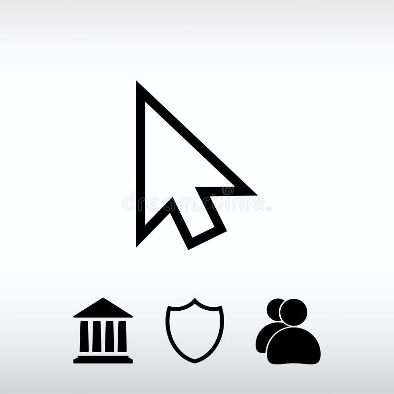 Cursors Icon, Vector Illustration. Flat Design Style Stock Vector ...