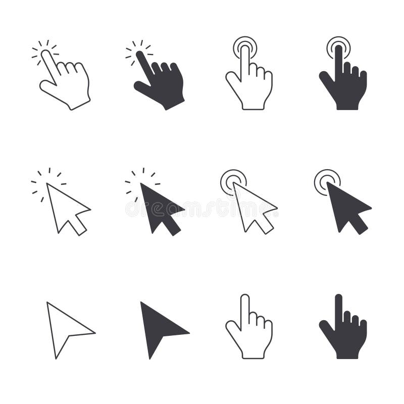 Cursors icons. stock vector. Illustration of interface - 35294352