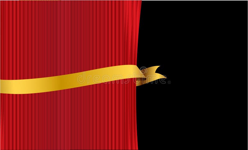 Curtain with banner stock vector. Illustration of classic - 12708809