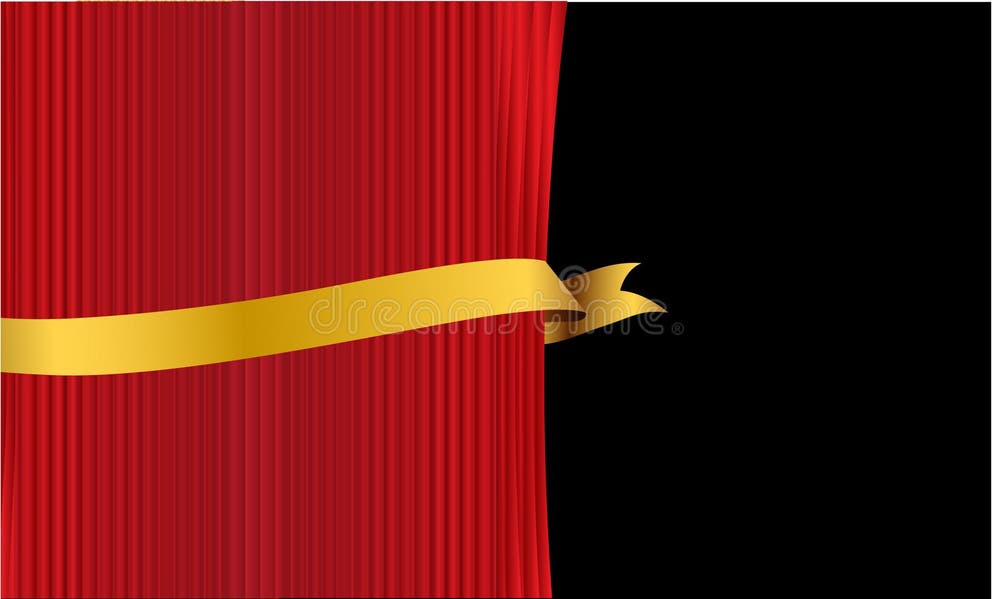 Curtain with banner stock vector. Illustration of classic - 12708809