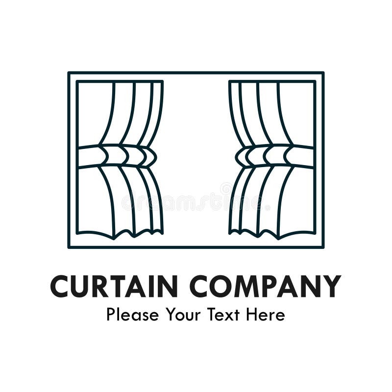 Curtain design logo stock vector. Illustration of blind - 263547226