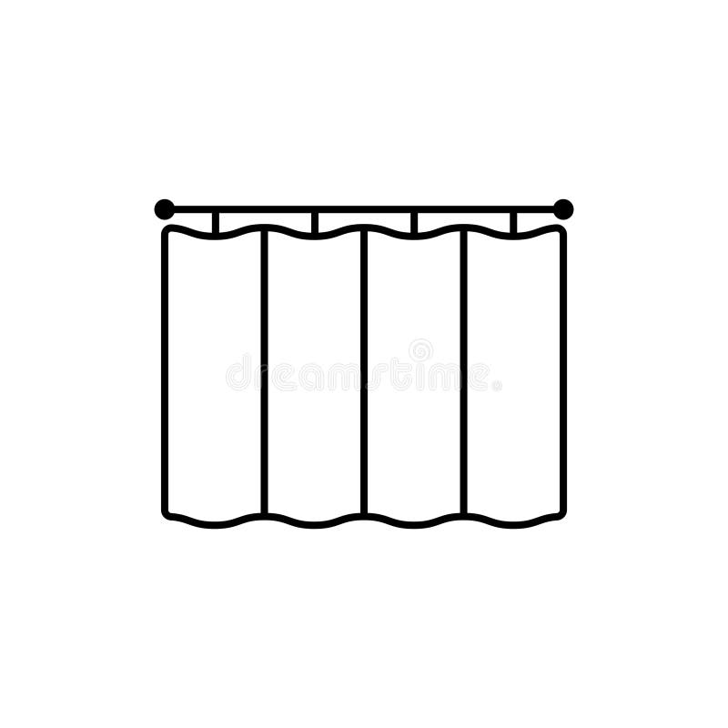 Curtain icon vector stock vector. Illustration of textile - 293893001