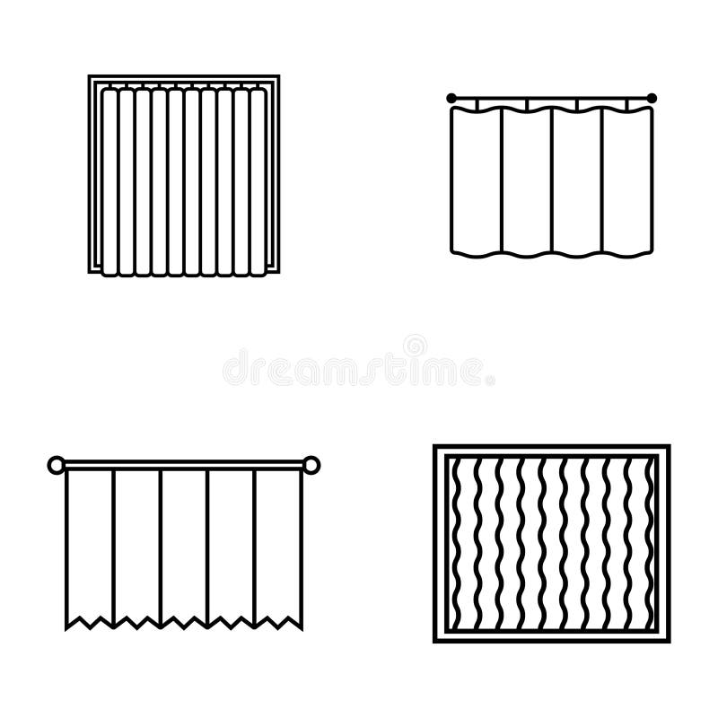 Curtain icon vector stock vector. Illustration of vector - 293893009